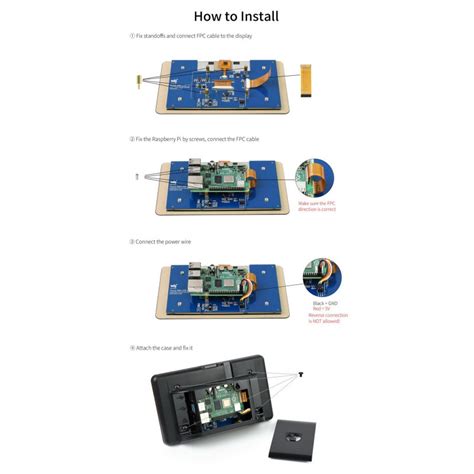 Waveshare inch Capacitive Touch IPS Display for Raspberry Pi with Protection Case Ã
