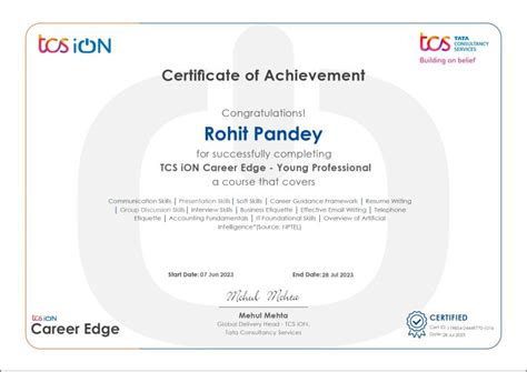 Rohit Pandey On Linkedin Tcsioncareeredge Tcs Experience Growth Learning Career Project