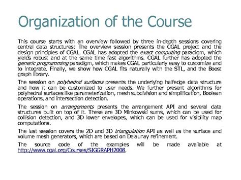 Computational Geometry Algorithms Library Pierre Alliez Andreas Fabri