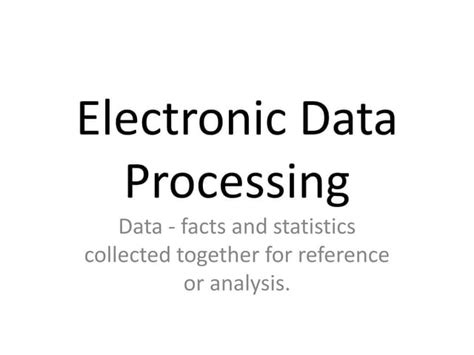 Data Processing Ppt