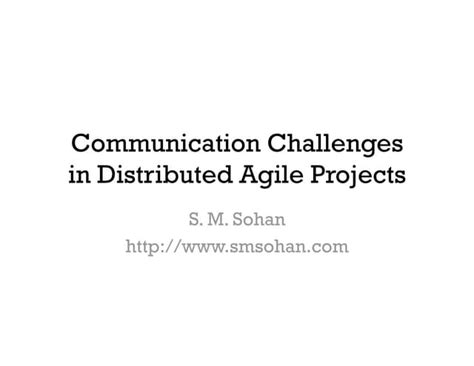 Communication Challenges In Distributed Agile Projects Pdf