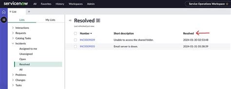 List Todays Resolved Servicenow Incidents Expiscornovus