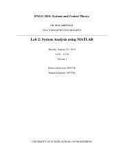 Lab2 Pdf ENGG 3410 Systems And Control Theory DR BIGLARBEGIAN GTA