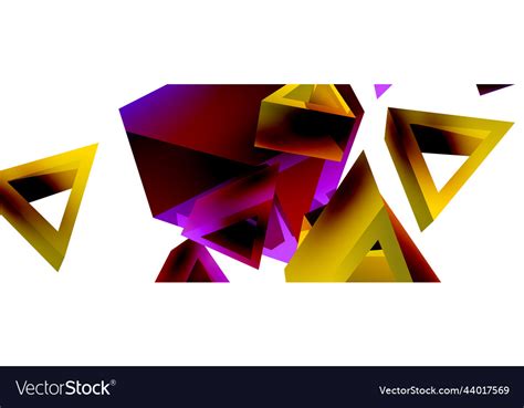 3d Triangle Abstract Background Basic Shape Vector Image