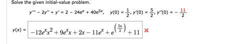 solved solve the given initial value problem y 2y y