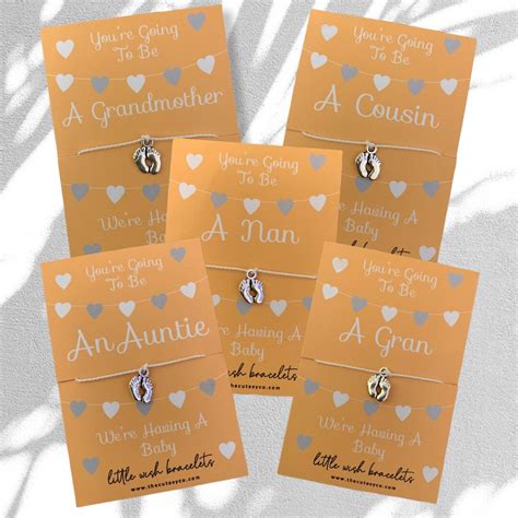 Youre Going To Be A Nan Auntie Gran Grandmother Cousin Wish Bracelet New Baby Favour Favor