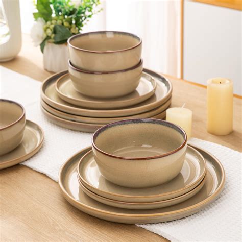 Cereal Bowls Set Of 6 For Kitchen 26oz Stoneware Soup