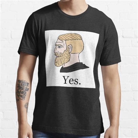 Blonde Chad Yes Chad Meme Twitter Giga Chad Meme Active T Shirt For Sale By Virginforestsho