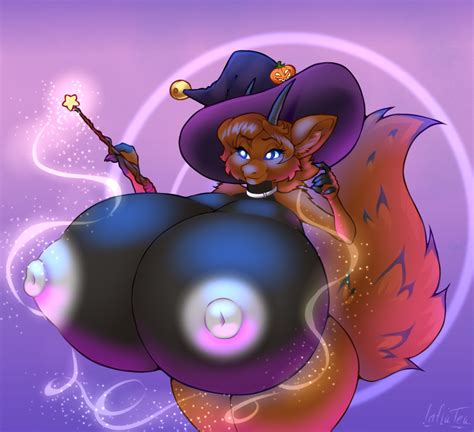 Rule 34 Breast Expansion Fluffy Dragon Hyper Breasts Mommy Witch Hat 8939249