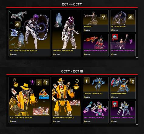 Voidwalker Wraith And Memoir Noir Pathfinder Skins Will Be Returning To