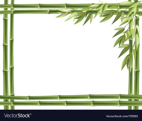 Bamboo Frame Background Royalty Free Vector Image