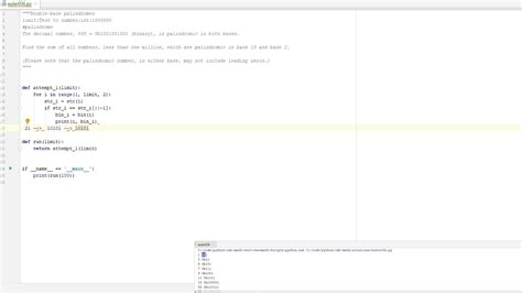 Euler And Python Ep 036 Double Base Palindromes Youtube