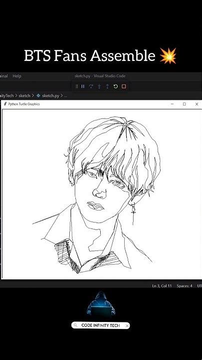 Bts V Python Turtle Sketch Python Youtube
