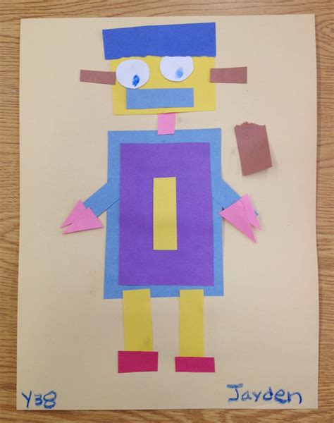 Ms Cs Artroom Geometric Robots Art Lesson