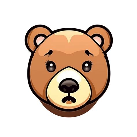Premium Vector Cartoon Bear Face Vector Design