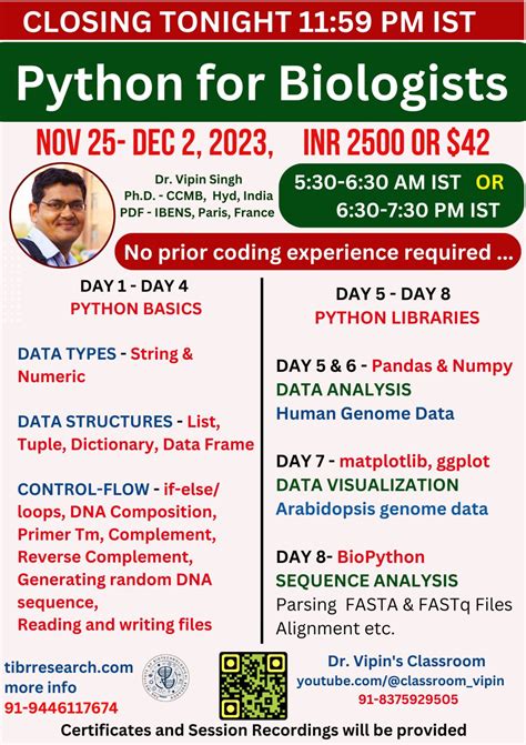 Codewithme Bioinformatics Biology Lifesciences Python