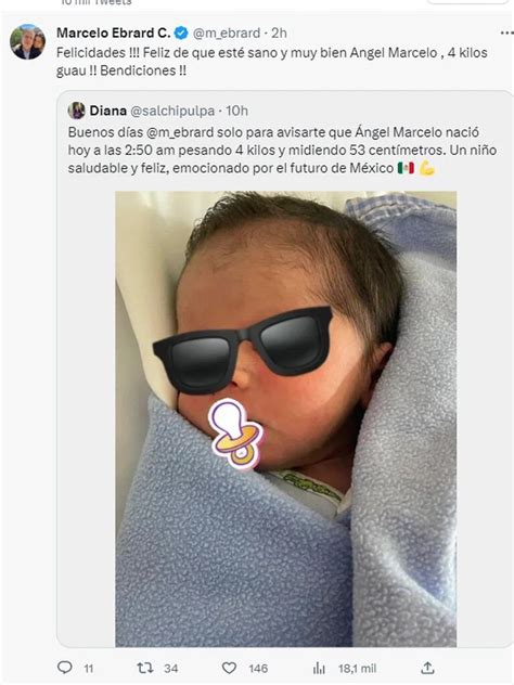 Ebrard Celebró Nacimiento De Bebé Al Que Llamaron Ángel Marcelo Infobae