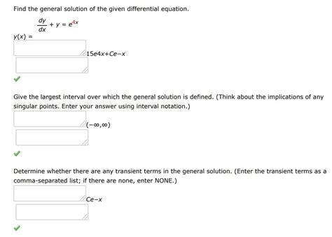 Find The General Solution Of The Given Differential Equation Dy Dx