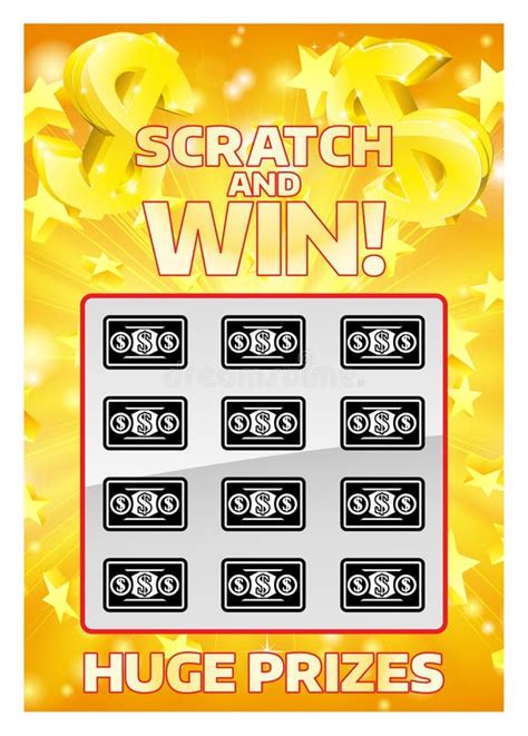 Lottery Instant Scratchcard Stock Vector Illustration Of Icon