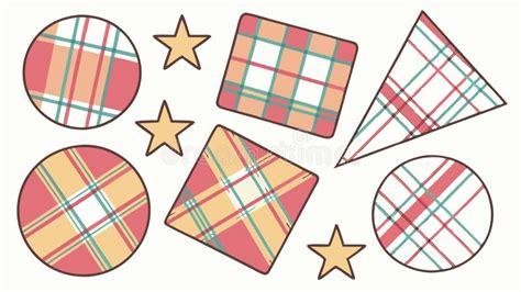 Geometric Shapes And Stars Modern Abstract Pattern Design Vector