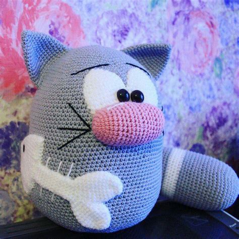 Pdf Вязаный котик крючком схемыамигуруми вязаныйкот амигуруми вязаныеигрушки