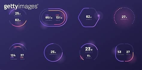 Set With Collection Of Indicator Template Dashboard Ui And Ux Kit 이미지