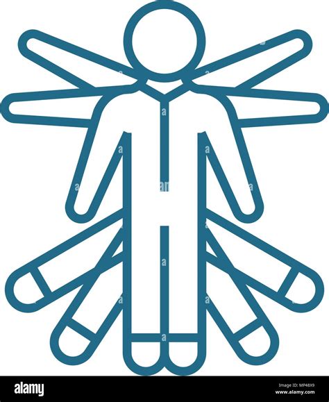 Versatile Skills Linear Icon Concept Versatile Skills Line Vector Sign