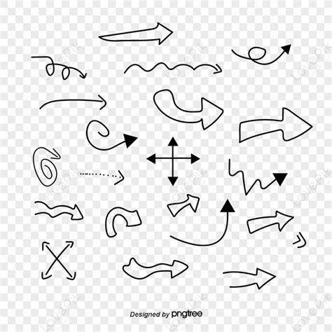 조합 손으로 그린 선 그리기 화살표 설정 그림 화살표 일러스트지시하다식별 Png 일러스트 무료 다운로드 Lovepik