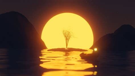 Animated Sunset Wallpaper