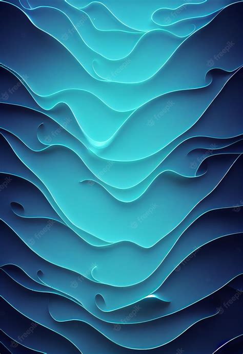 Premium Photo Abstract Deep Blue Waves Pattern