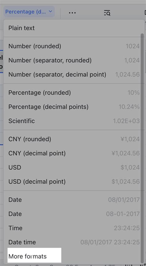 Set Number Format In Sheets