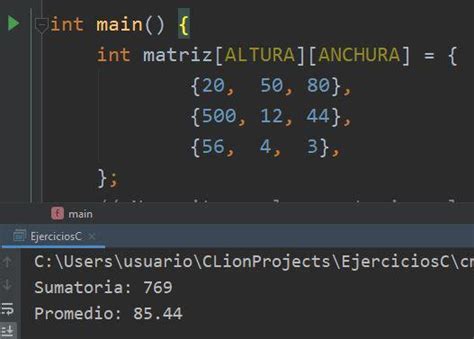 Sumatoria Y Promedio De Matriz En C Parzibyte