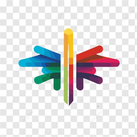 다채로운 색상의 인피니티 로고 벡터 흰색 배경에 있는 단순한 다채로운 발산 아이콘 그림자 없음 작은 프레임 중앙 Png 일러스트 및 벡터 에 대한 무료 다운로드