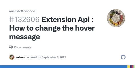 Extension Api How To Change The Hover Message Issue 132606 Microsoft Vscode GitHub