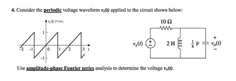 4 Consider The Periodic Voltage Waveform Vs T Applied To The Circuit Shown Below Vs T [volts