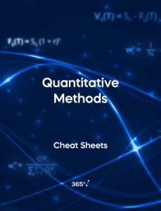 Quantitative Methods Cheat Sheet Financial Analyst