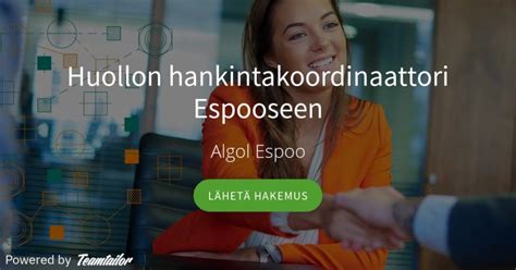Algol Technics Oy On Linkedin Huollon Hankintakoordinaattori Espooseen Algol Group