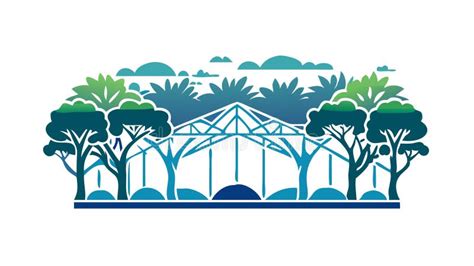 Modern Greenhouse Structure Bio Dome Architecture Vector Design Generative Ai Stock Vector
