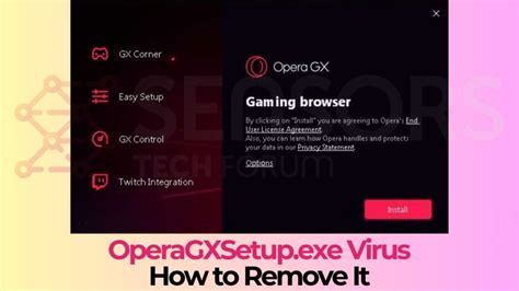 Guía De Eliminación De Malware Operagxsetup Exe Comprobación De Seguridad