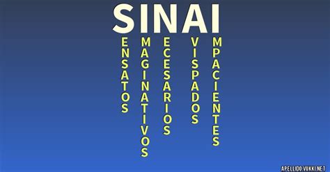 Significado Del Apellido Sinai Significados De Los Apellidos