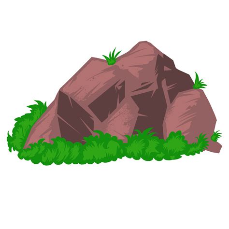 Stone Grass Illustration Vector Element Rock Grass 42408026 Vector Art At Vecteezy