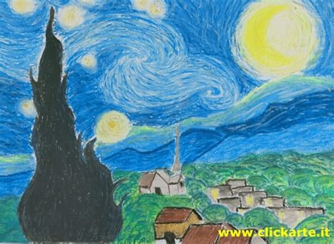 Disegno Da Colorare Notte Stellata Di Vincent Van Gogh