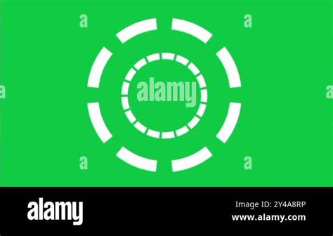 rotating circle target object position center motion animation on green