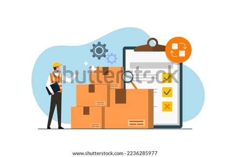 Inventory Control System Concept Professional Manager Stock Vector Royalty Free 2236285977