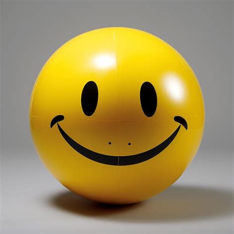 Premium Ai Image 3d Yellow Smiley Ball