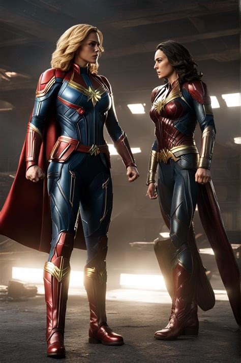 Captain Marvel Vs Wonder Woman By Grexxar R20 On Deviantart