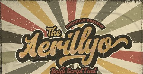 Aerillyo Retro Bold Cursive Font 107071 TemplateMonster
