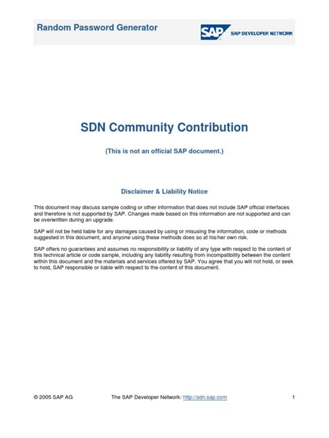 Abap Function Module For Random Password Generator Pdf Computer