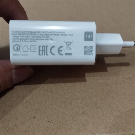 Jual Adaptor Kepala Charger Xiaomi Fast Charging Original Mdy Ef Shopee Indonesia