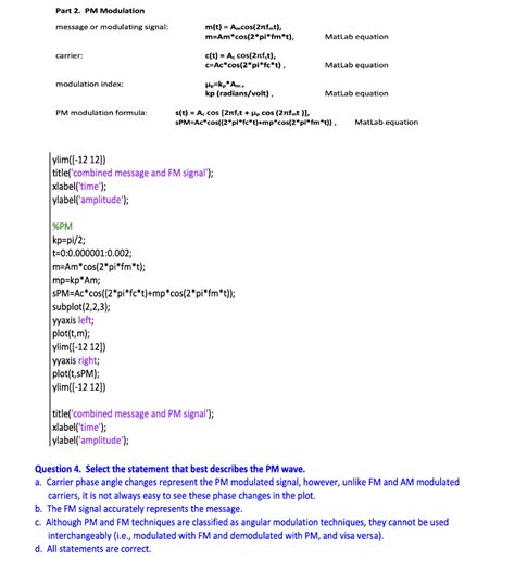 Part 2 Pm Modulation Message Or Modulating Signal